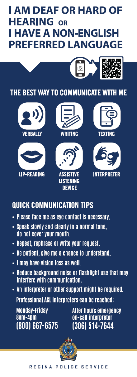 Communication Card – Regina Police Service